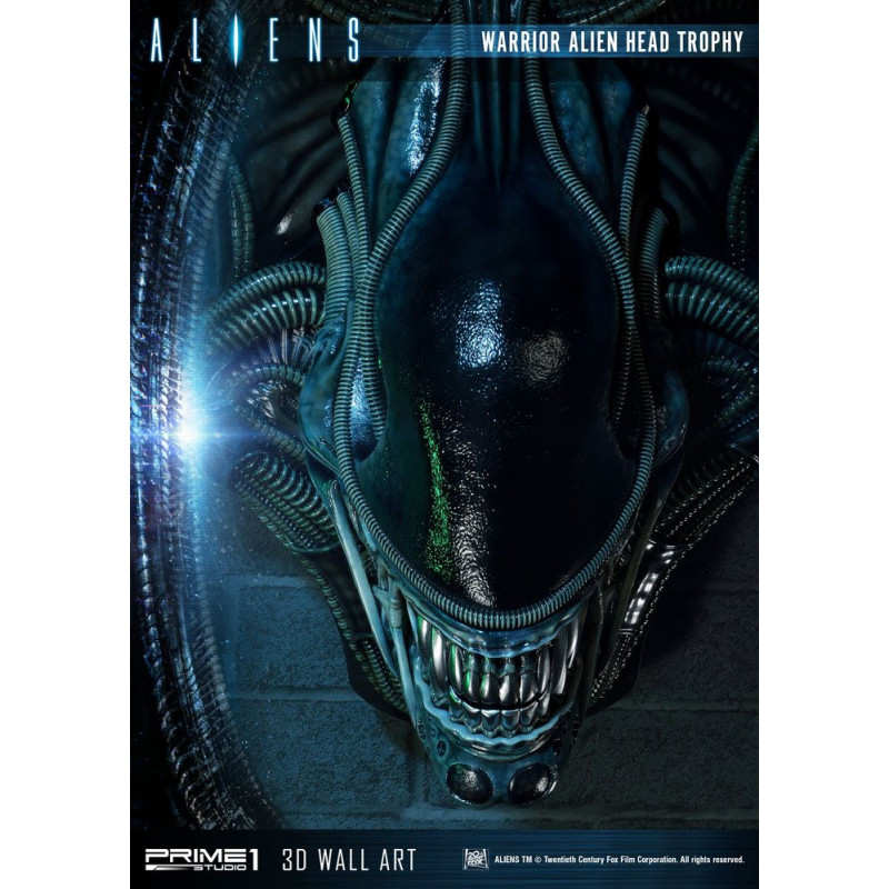 Aliens 3D Wall Art Warrior Alien Head Trophy 58 cm