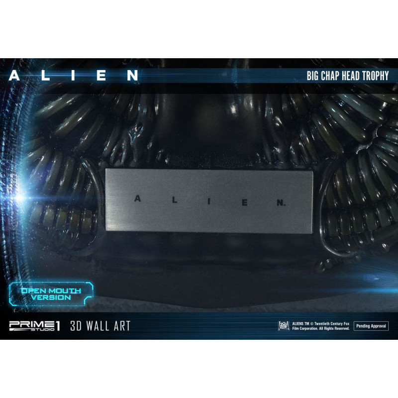 Alien 3D Wall Art Warrior Alien Head Trophy Open Mouth Version 58 cm